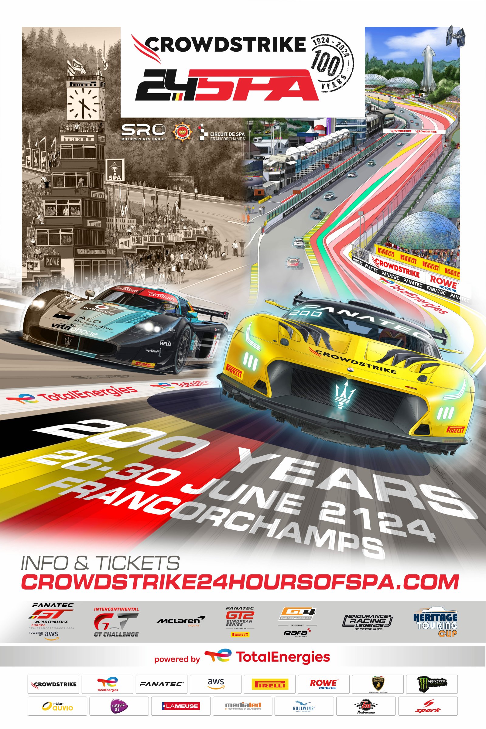 Poster 10/10: CrowdStrike 24 Hours of Spa travels to the future with ...